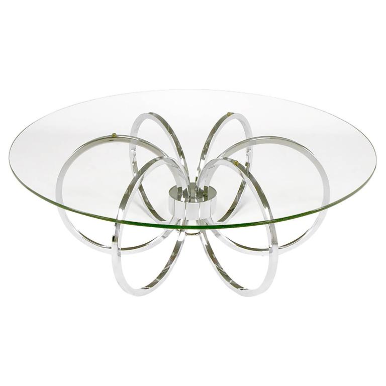 1970s Chrome Ring Coffee Table at 1stDibs