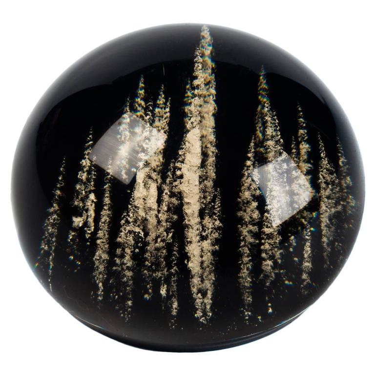 Lucite Paperweight with Organic Impressions at 1stDibs