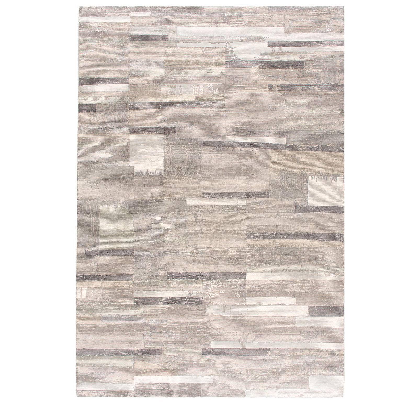 Stark Hand-Knotted Tibetan Rug For Sale at 1stDibs