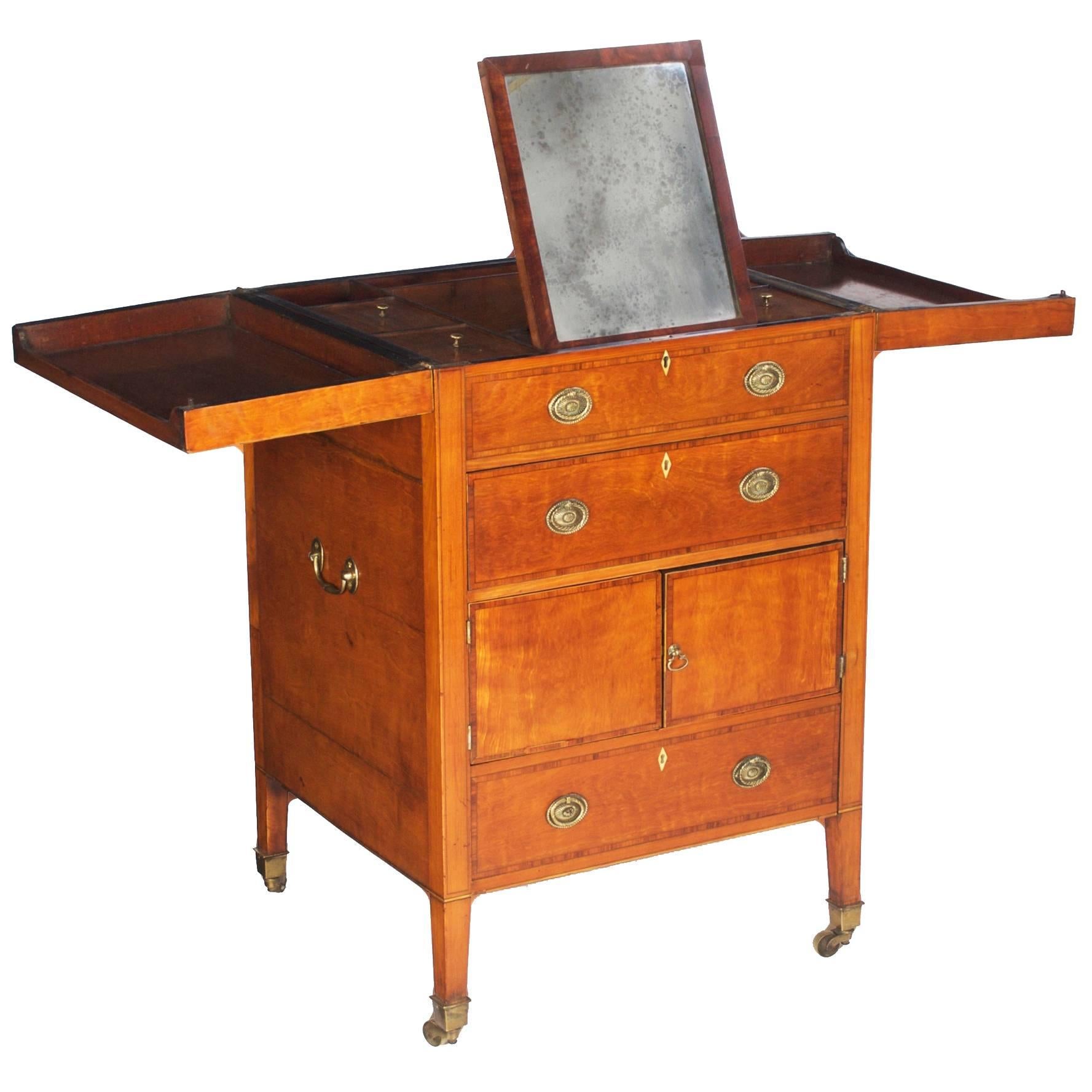 Gentleman's Satinwood Dressing Table In The Manner Of George ...