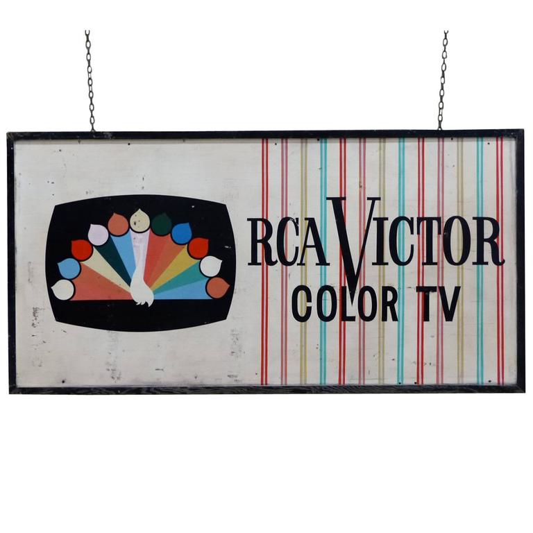 Vintage Wooden RCA Sign at 1stDibs