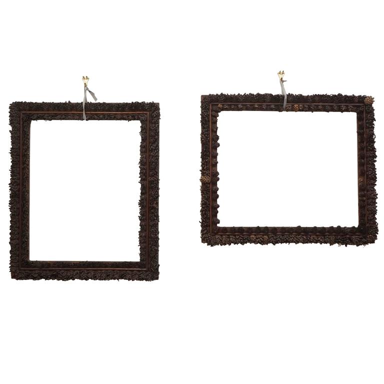 Vintage Pine Cone Picture Frame at 1stDibs