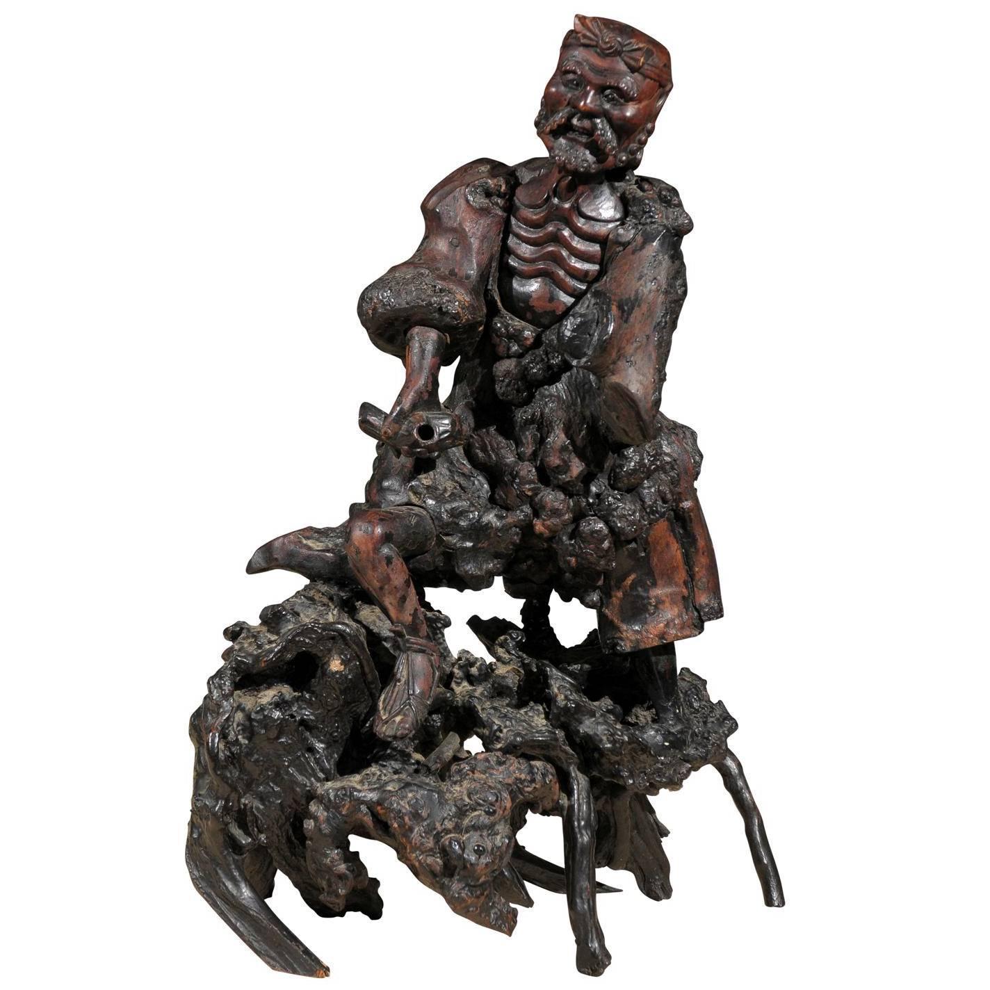 Antique Chinese Root Carving For Sale at 1stdibs