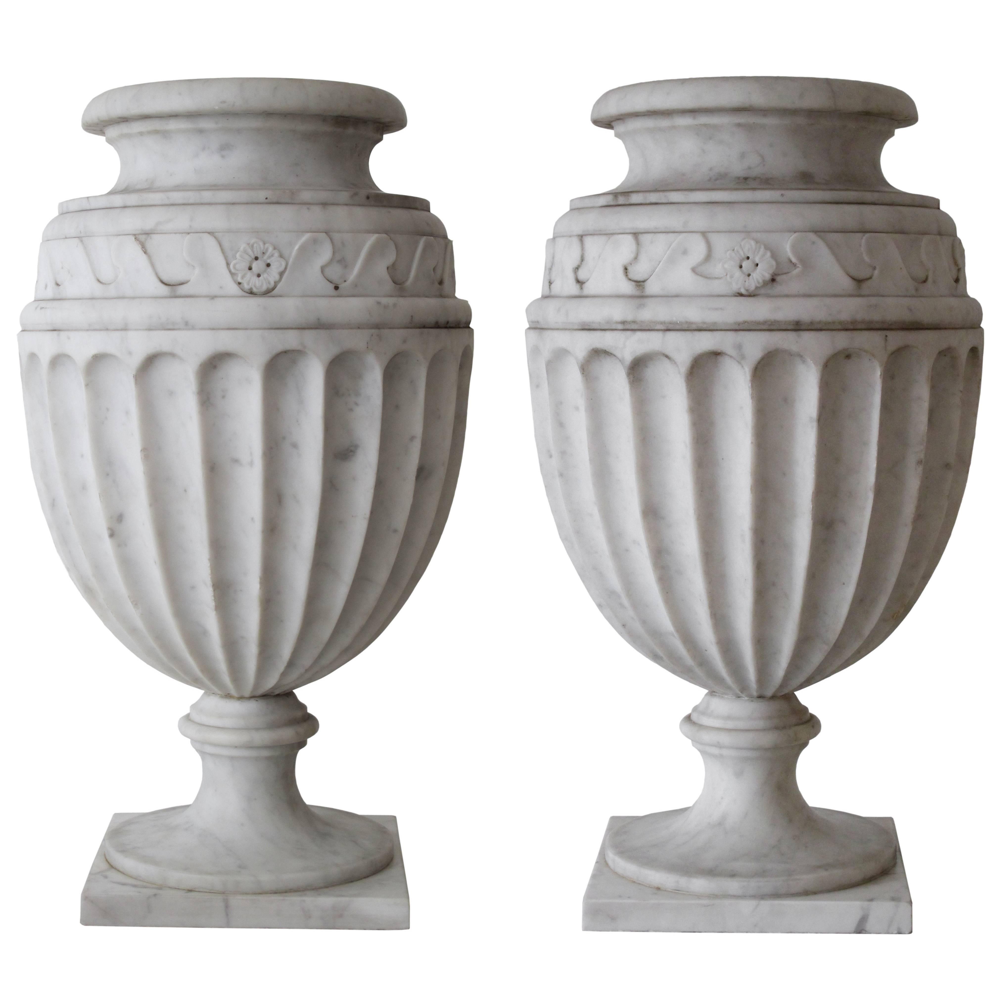 Pair of Elegant Neoclassical Urns at 1stDibs