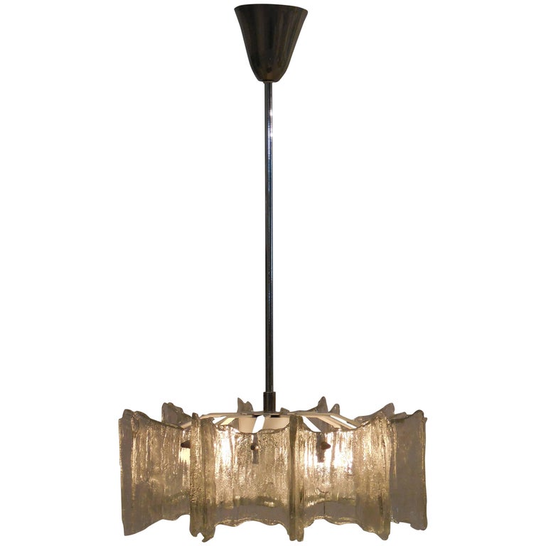 Funky Texture Glass Vintage Chandelier For Sale at 1stDibs | funky ...