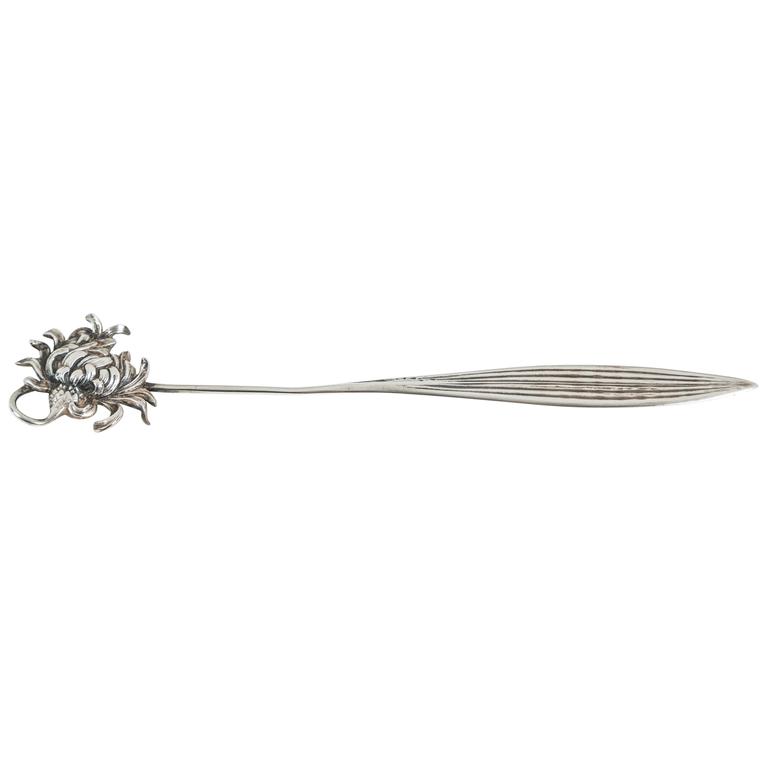Unique Sterling Chrysanthemum Letter Opener by George W. Shiebler at ...