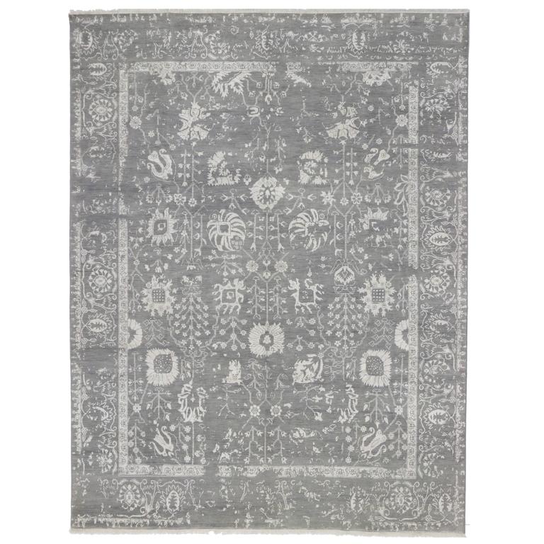 Transitional Oushak Style Modern Area Rug at 1stDibs
