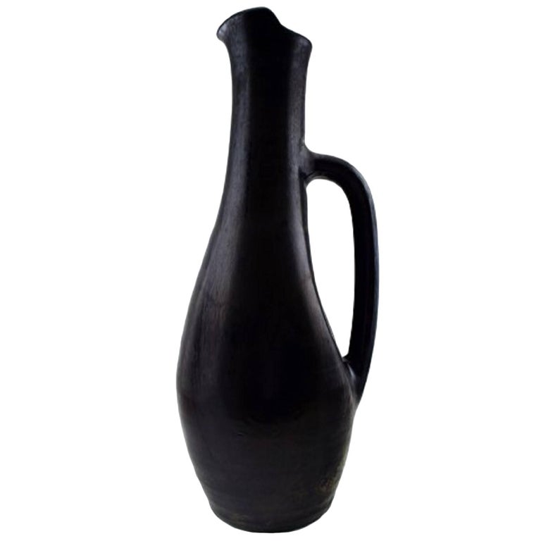 Monumental 68 Cm. Vieux Biot, France Art Pottery Jug/Pitcher For Sale ...