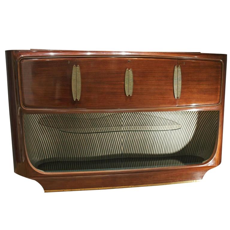 Midcentury Italian Buffet, Bar Cabinet by Consorzio Esposizioni Mobili ...