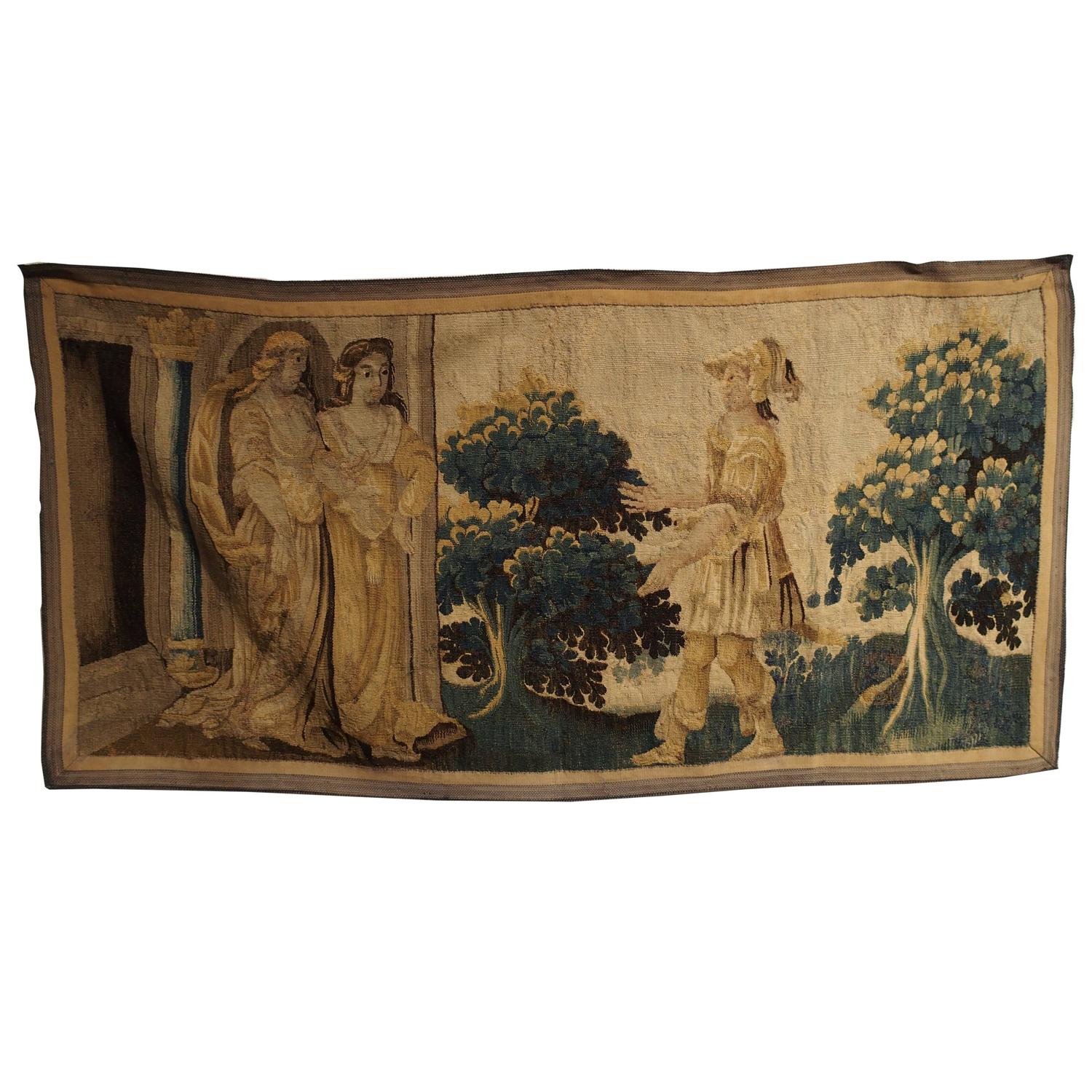 Antique Tapestry Fragment from Flanders, 1600s For Sale at 1stdibs