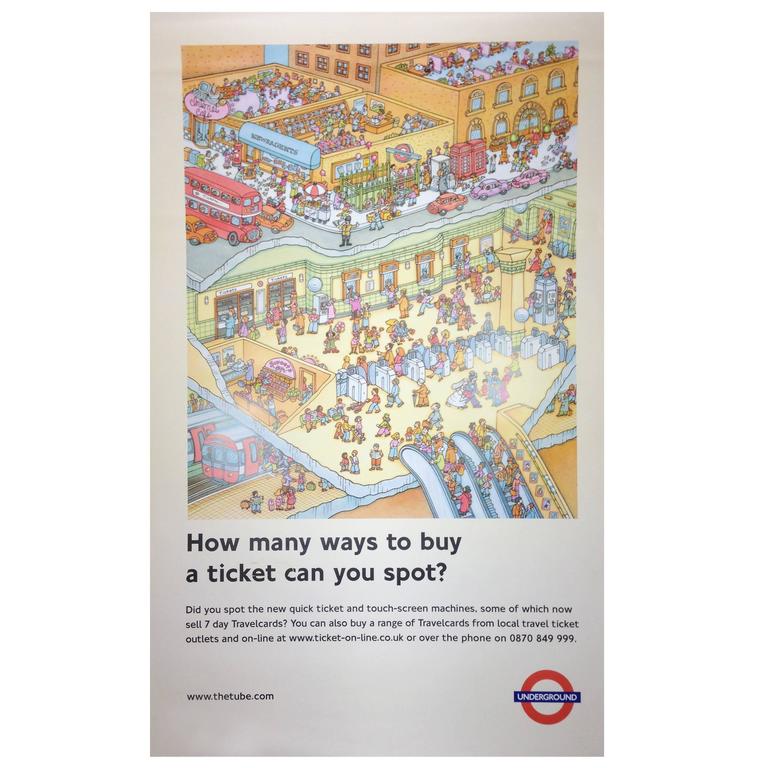 Genuine 20th Century London Underground Poster For Sale at 1stDibs