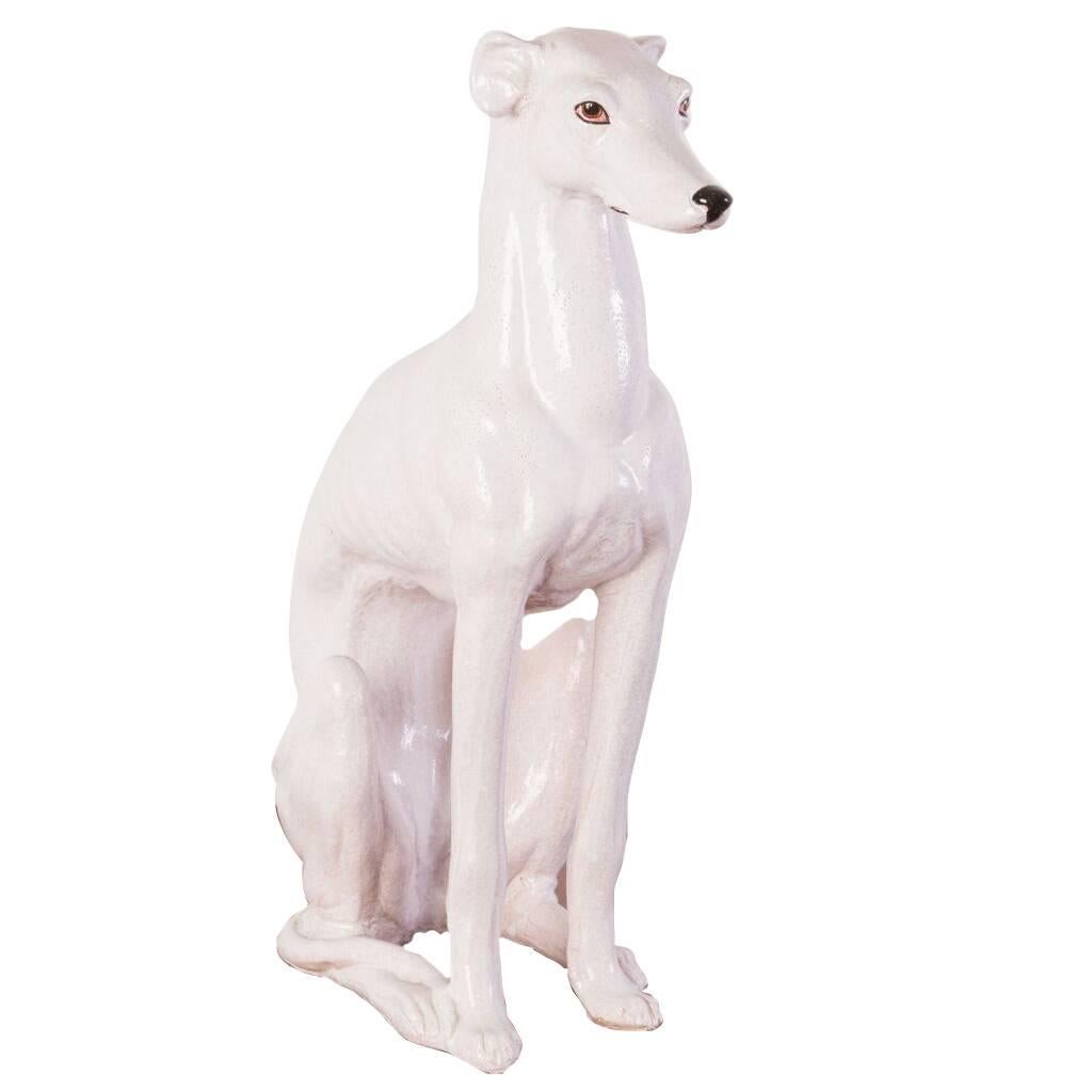 Italian Ceramic Greyhound at 1stDibs