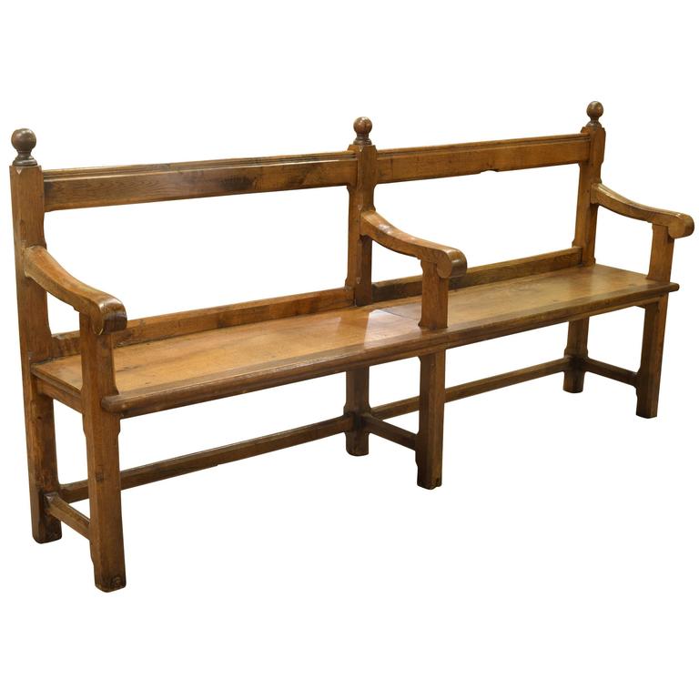 Victorian Oak Bench Pew at 1stDibs