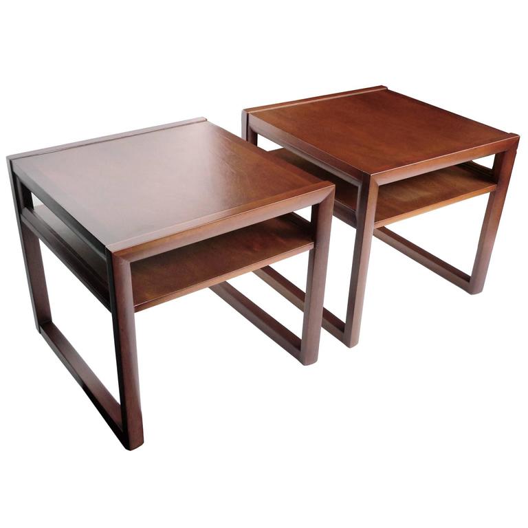 1940s John Stuart Mahogany Side Tables, a Pair at 1stDibs