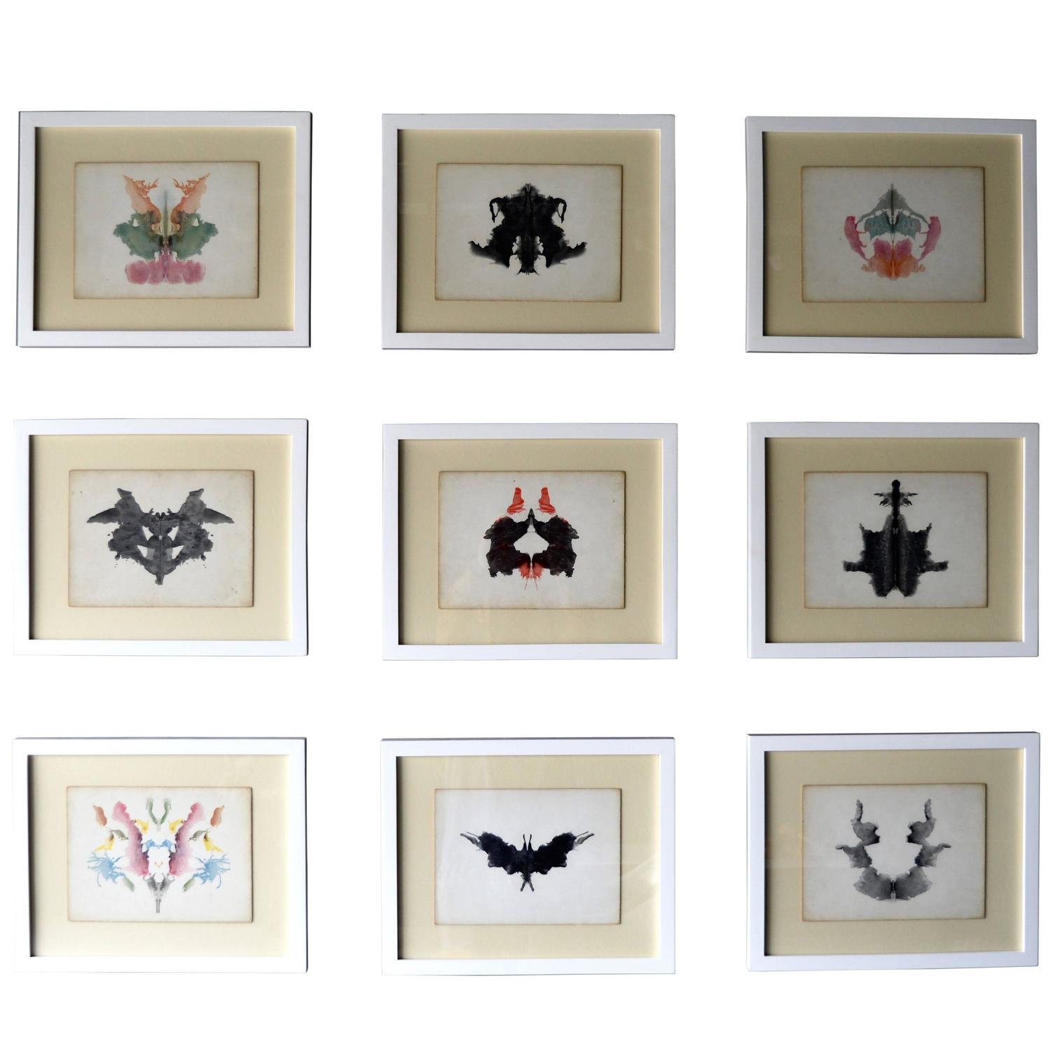 Original Set of Hermann Rorschach Inkblots from 1921 For Sale at 1stdibs