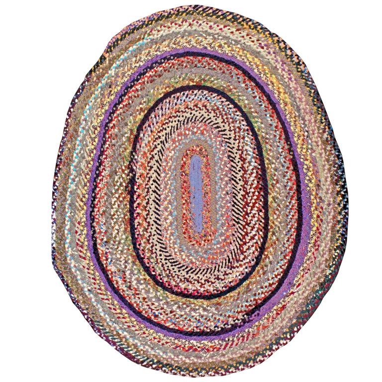 Vintage American Braided Rug For Sale at 1stDibs | american braided ...