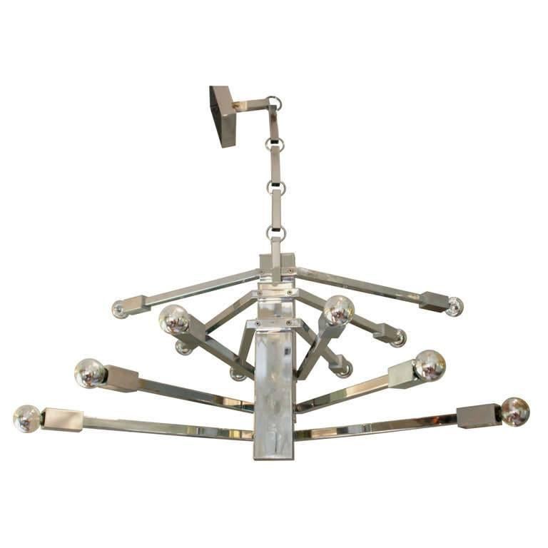 Multi Armed Chromed Chandelier by Sciolari For Sale at 1stDibs