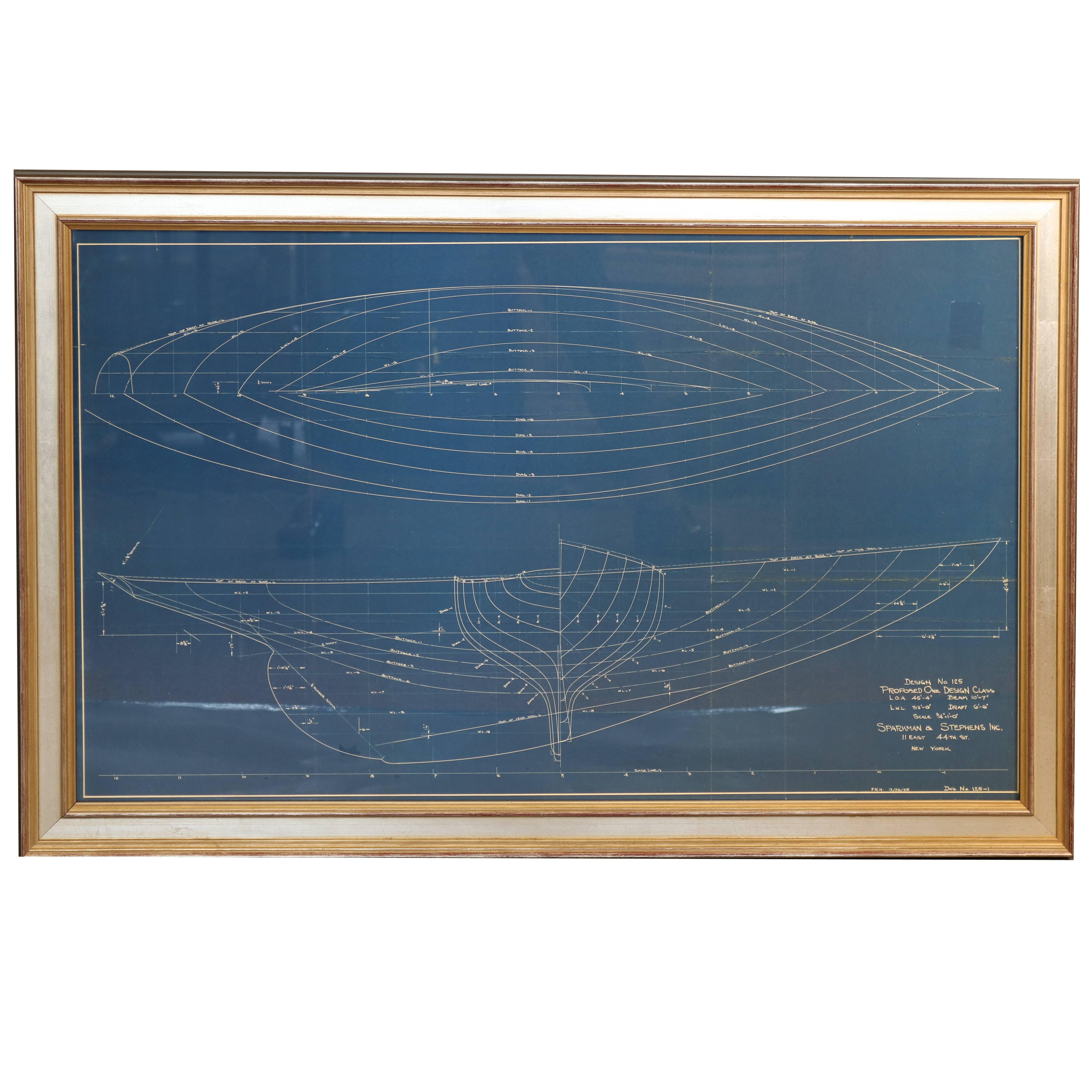 Original Mies van der Rohe Blueprint from 1964, Illuminated Wall ...