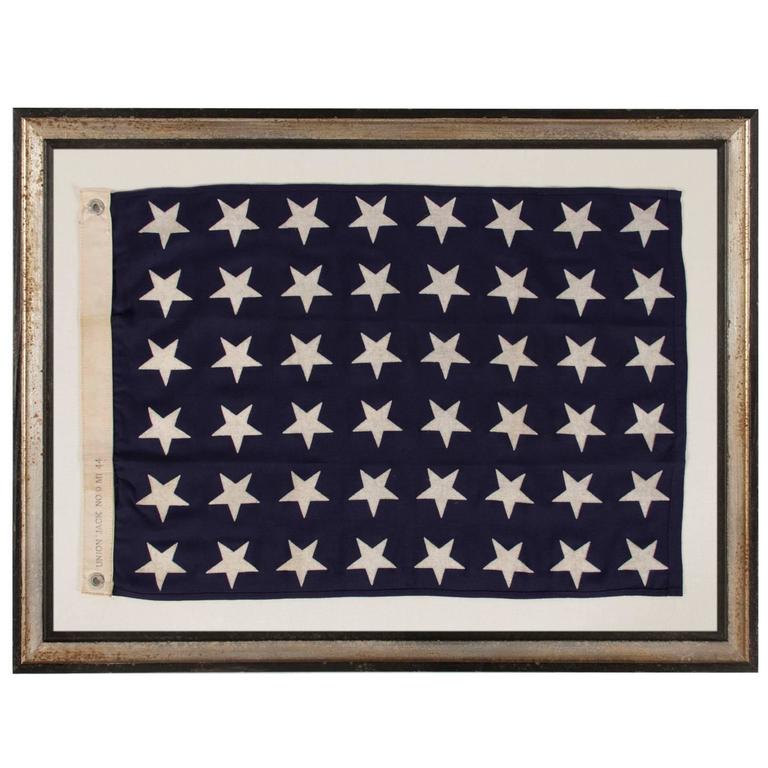 48 Star U.S. Navy Jack, Made at Mare Island, California at 1stDibs | us ...
