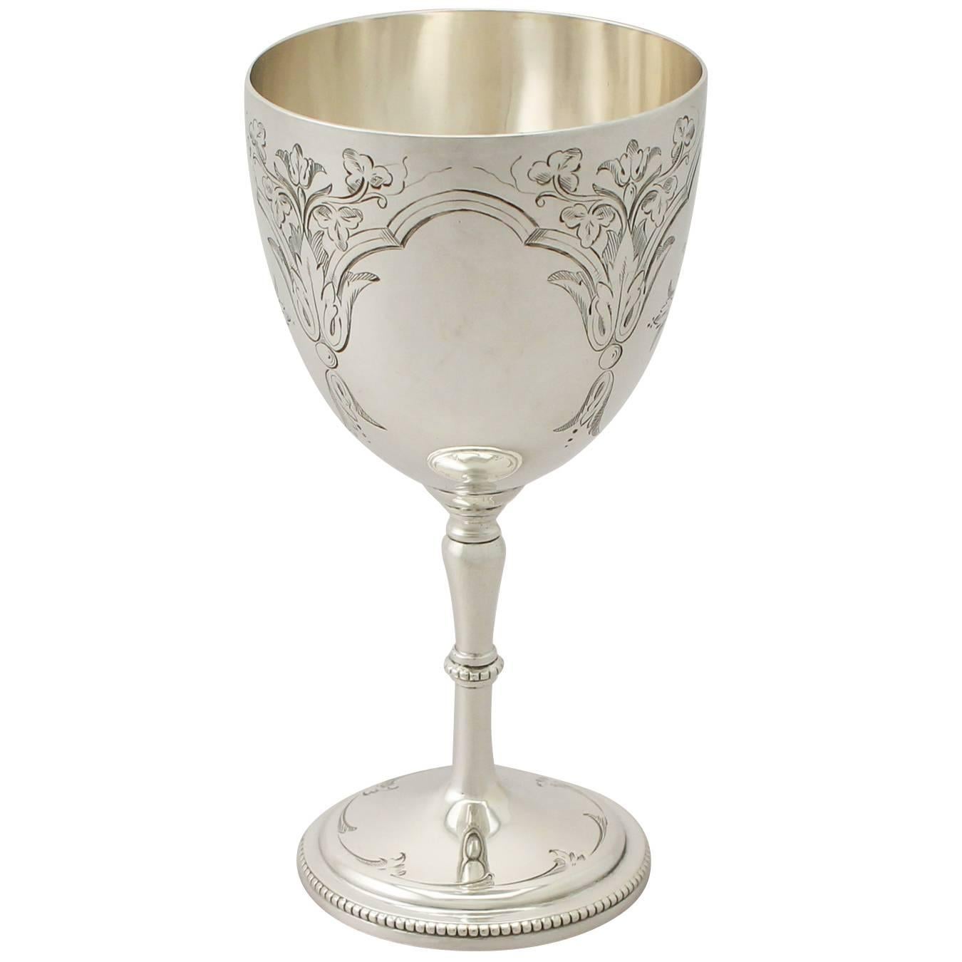 Sterling Silver Goblet, Antique Victorian at 1stDibs