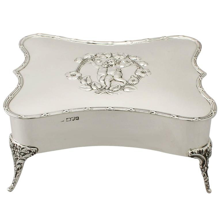 Sterling Silver Jewelry Box - Antique Edwardian at 1stdibs