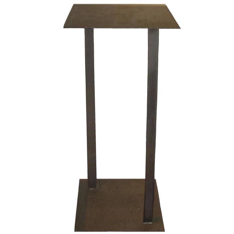 Pair of Belgian Steel Sculpture Stands at 1stDibs