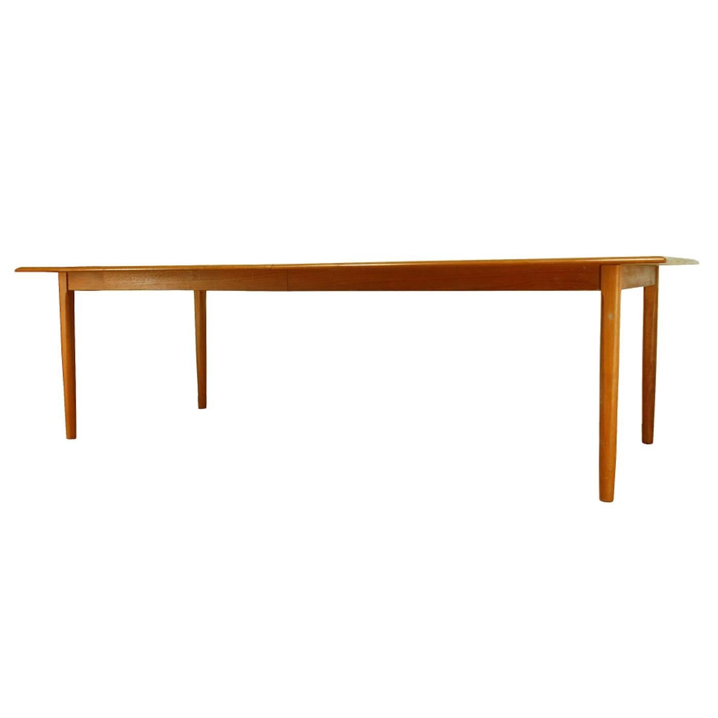 Modern Extra Large Teak Dining/Conference Table, Made in Denmark For ...