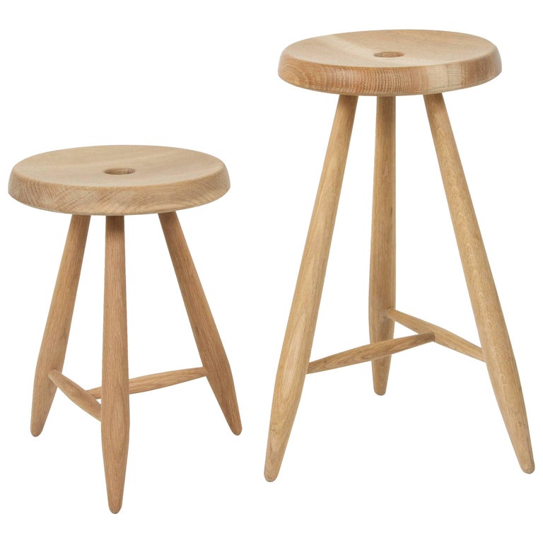 Sasaki White Oak Three Legged Stool at 1stDibs | white oak stool, 3 ...