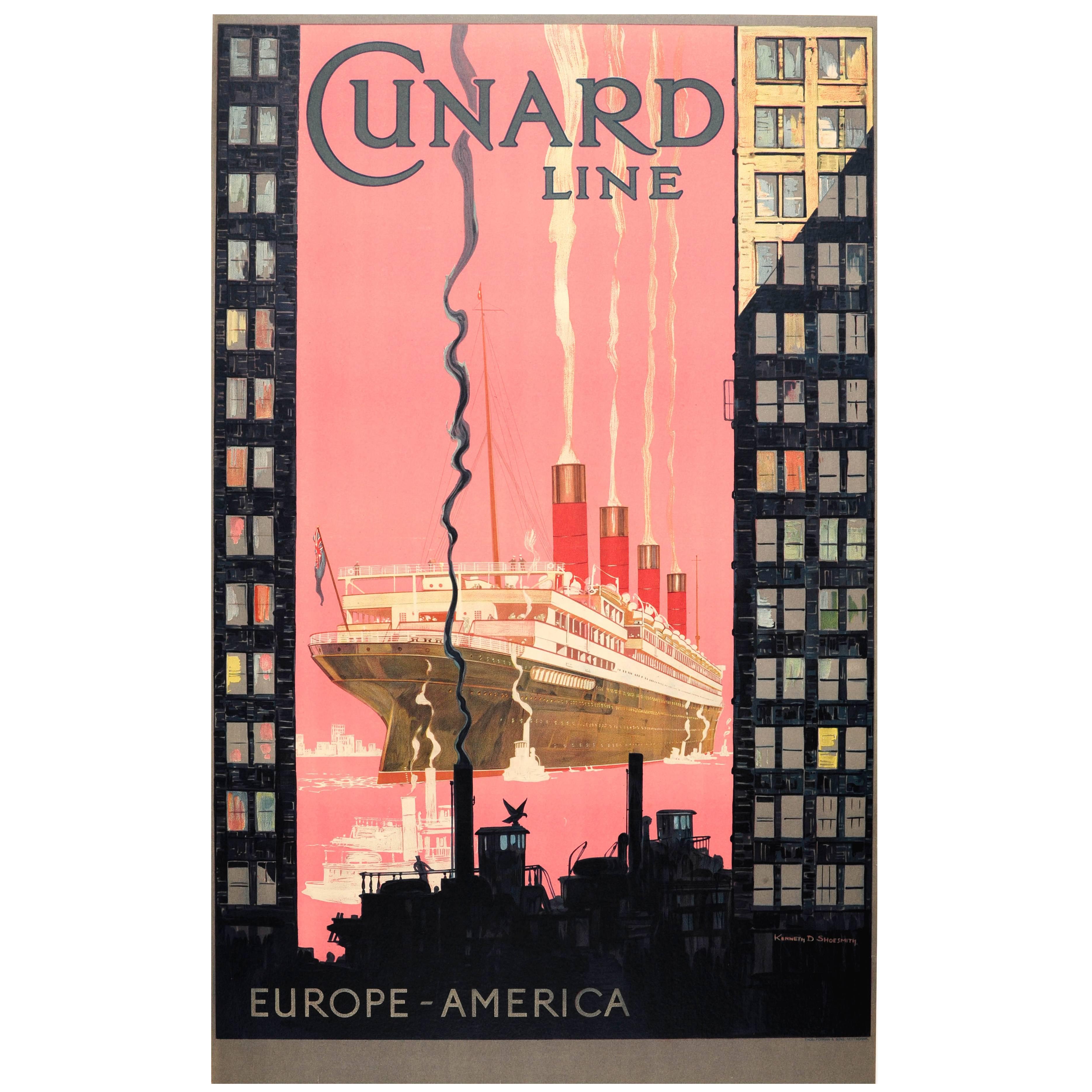 Cunard Poster - 27 For Sale on 1stDibs | cunard line poster, vintage ...