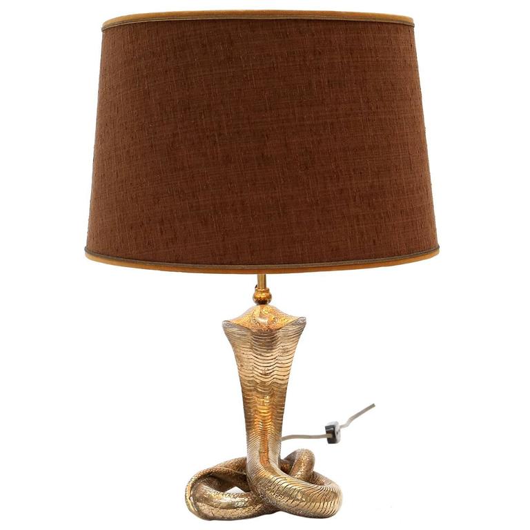 Brass Cobra Lamp at 1stDibs