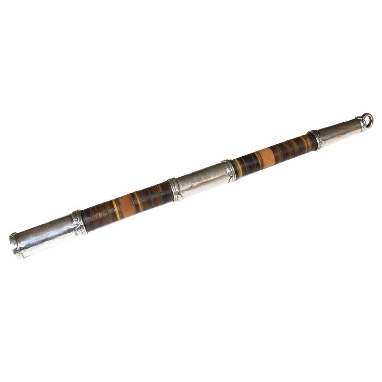 Victorian Scottish Banded Agate, Sterling Silver Ceremonial Swagger ...