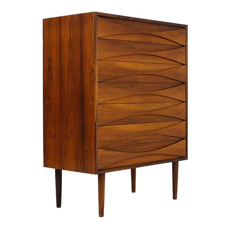 Very Rare 1960s Arne Vodder Rosewood Chest of Drawers for NC Mobler ...