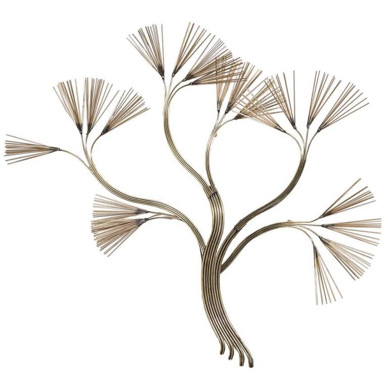 Metal Maple Tree Branch Wall Sculpture by Curtis Jere at 1stdibs