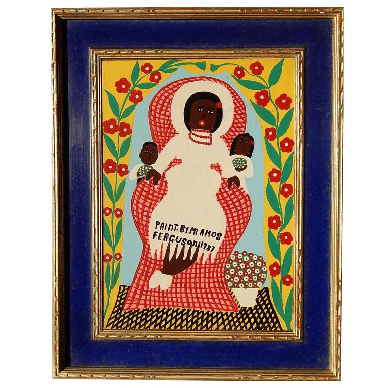 Famous Caribbean Artist Amos Ferguson Folk Painting, Motherhood at ...