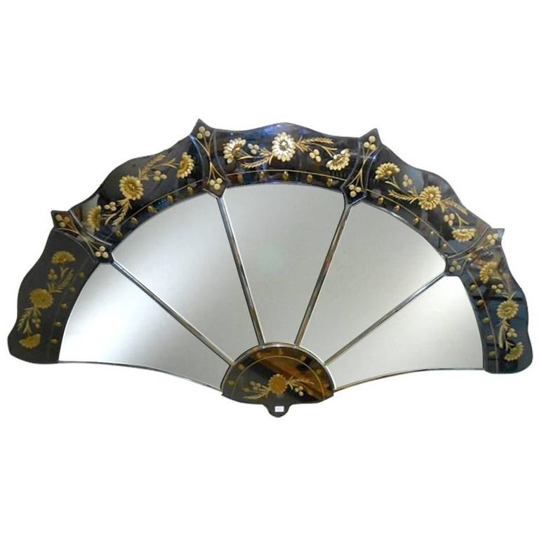 Vintage Art Deco Fan Mirror at 1stDibs