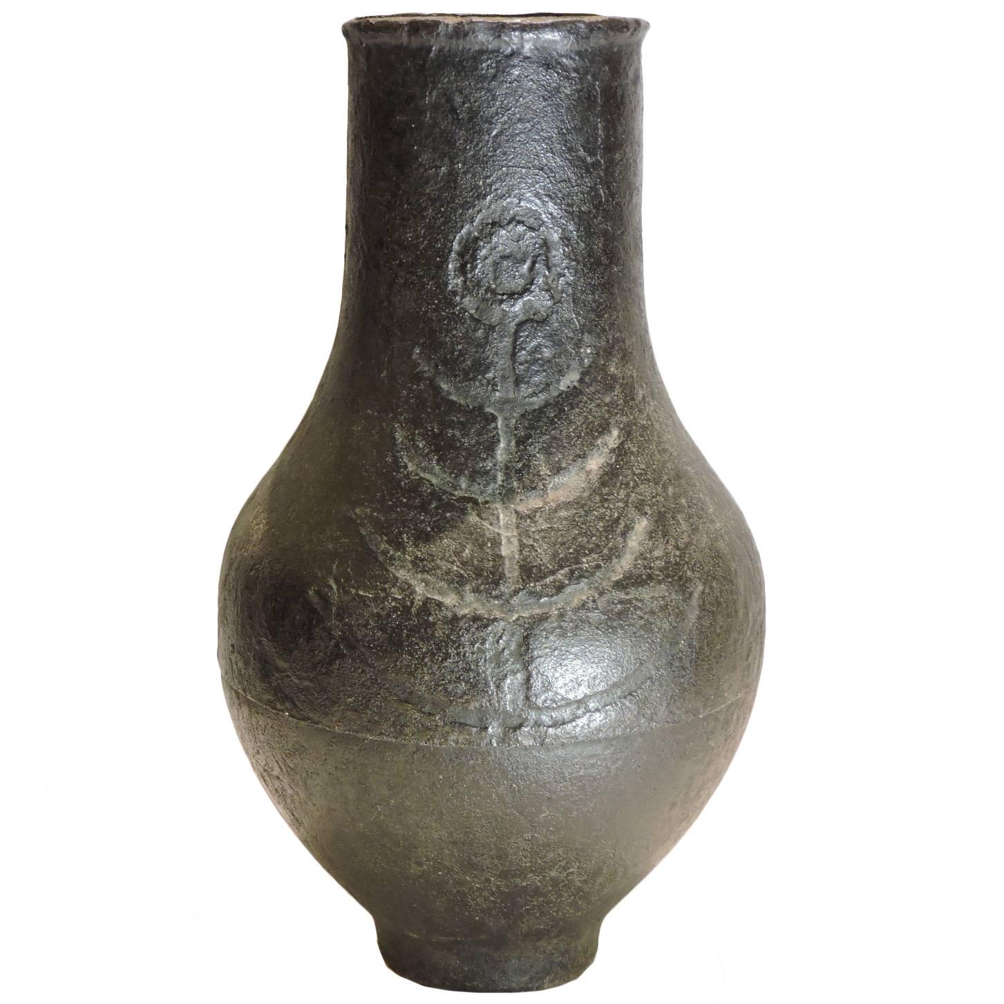 Japanese Modernist Cast Iron Vessel at 1stDibs