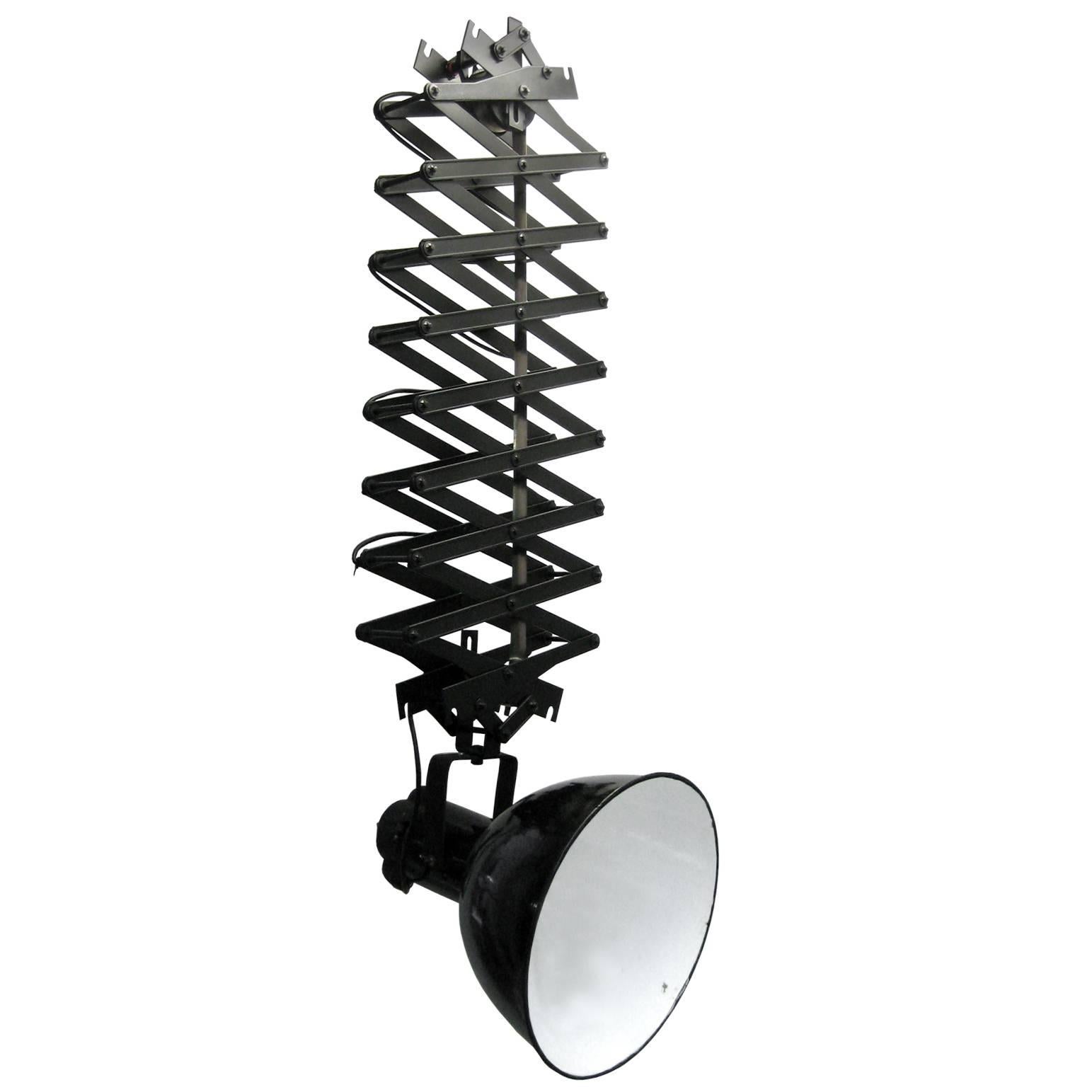 Black Enamel Vintage Industrial Rotatable Scissor Ceiling Lamps (71x ...