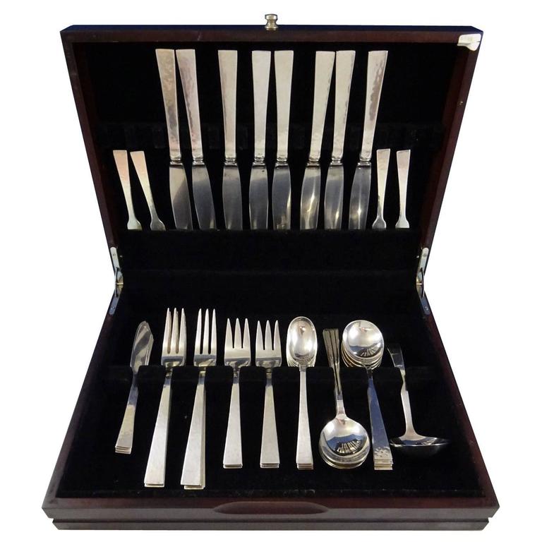 Starlit by Allan Adler Sterling Silver Dinner Flatware Set Hand-Wrought ...
