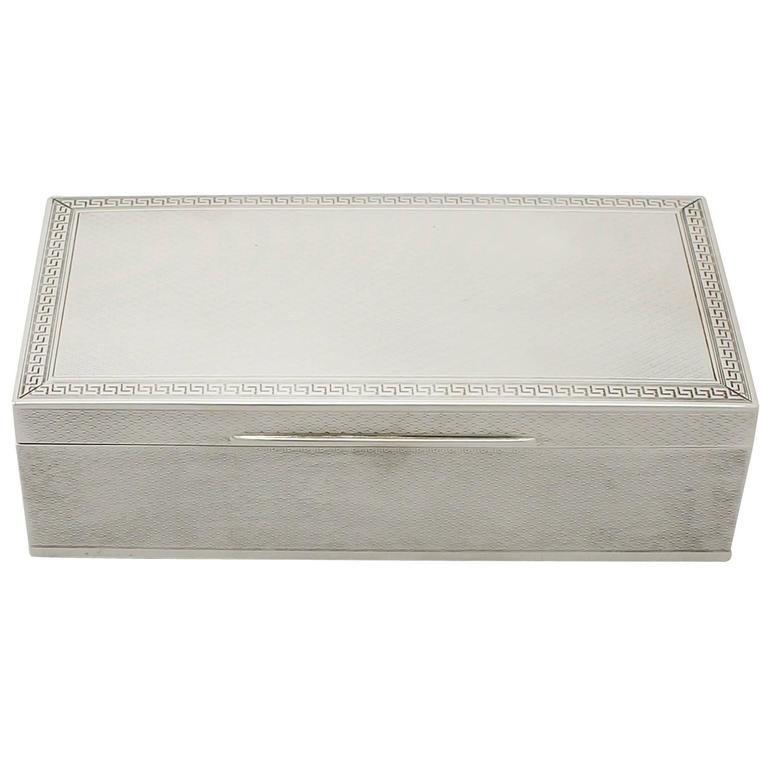 German Silver Jewelry Box, Antique circa 1900 at 1stdibs