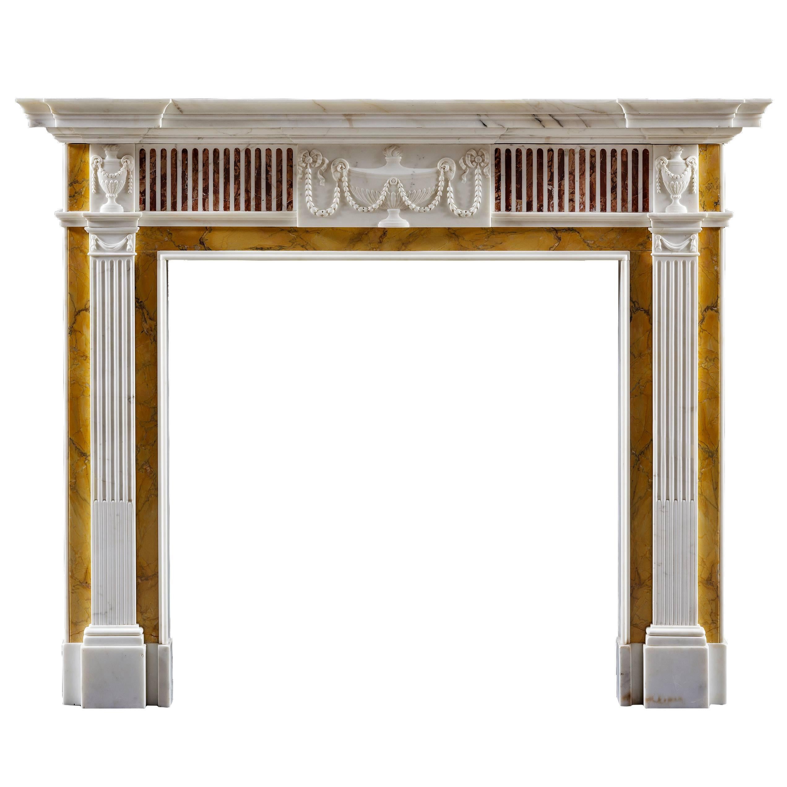 Early 19th Century Antique Fireplace Mantel in the Adam Style at 1stDibs