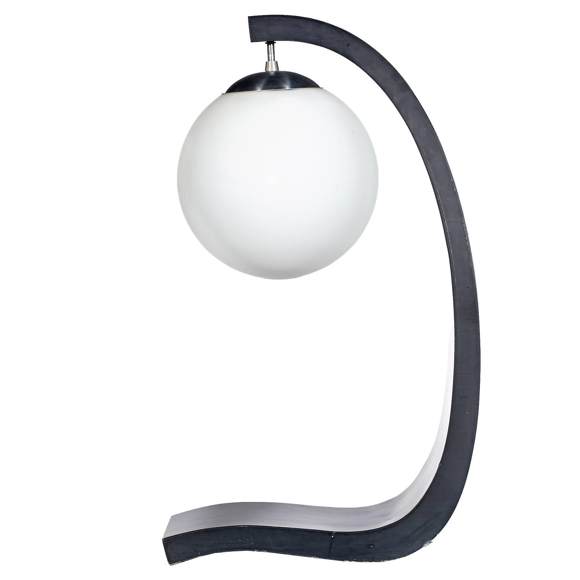 1960s Modeline Black Lacquered Table Lamp at 1stDibs