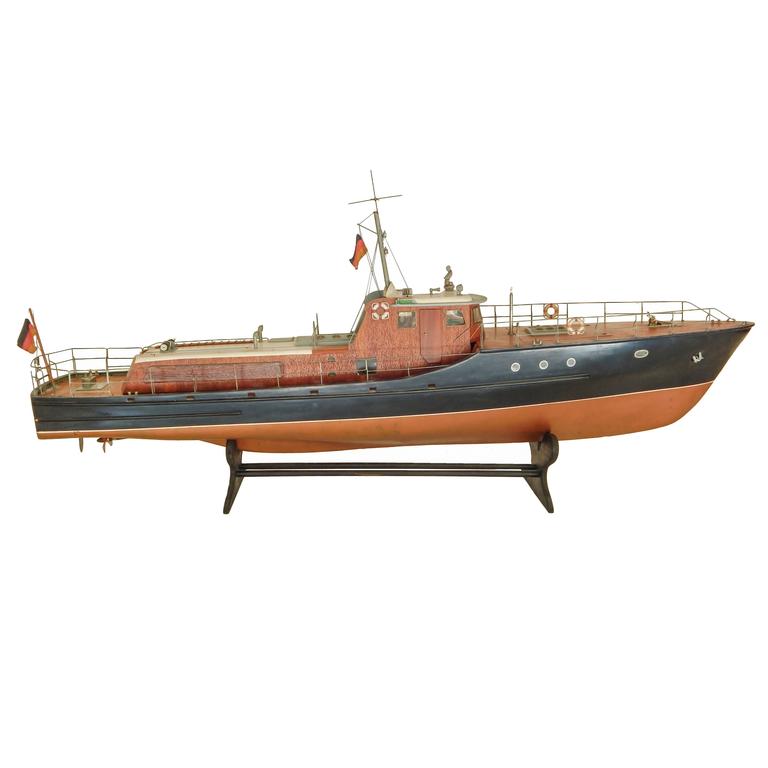 Large German Boat Model For Sale at 1stDibs