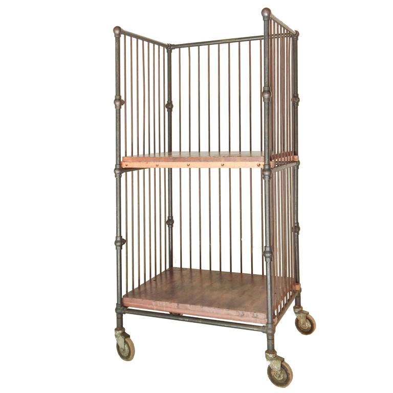 Industrial Iron Printer's Trolley at 1stDibs