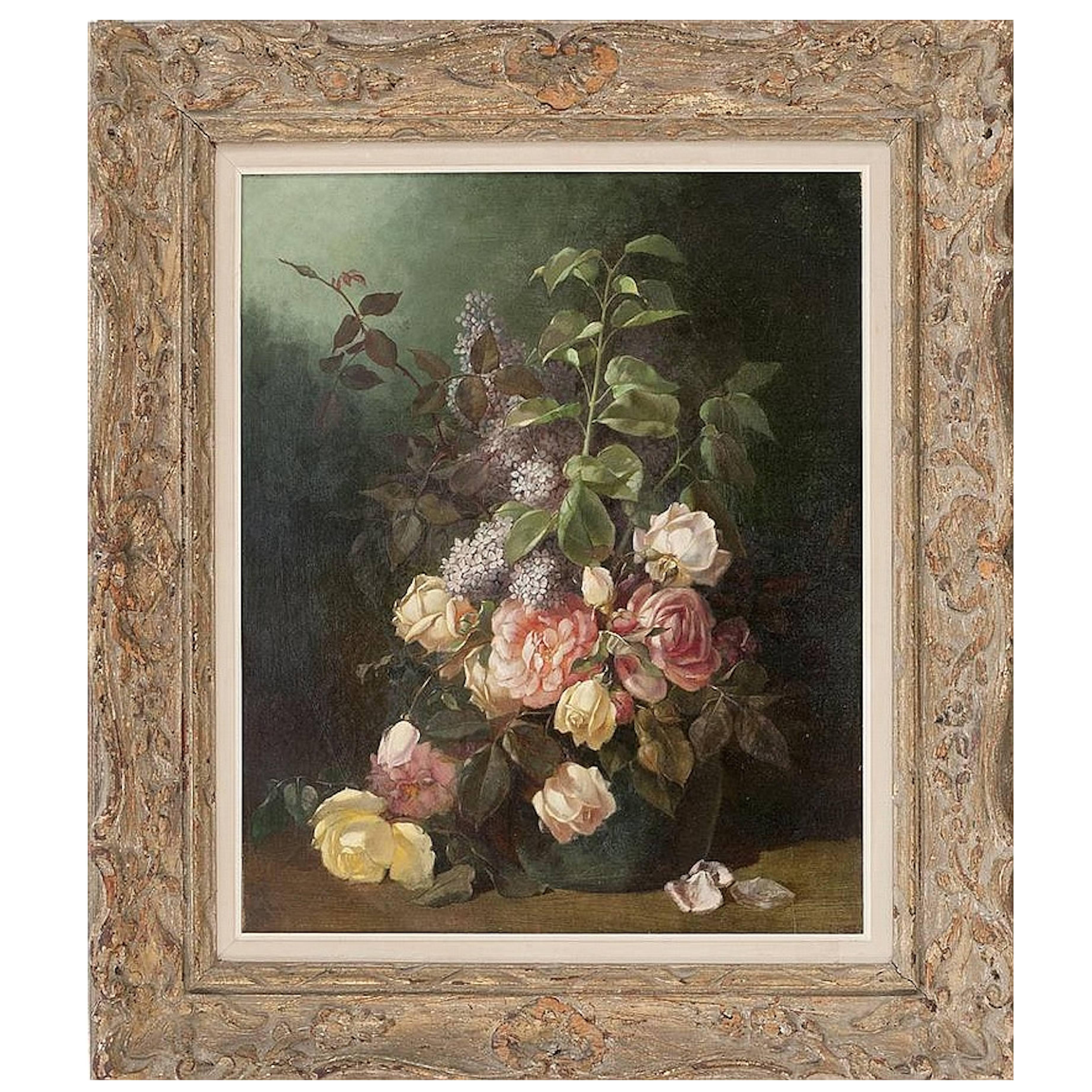"Still Life of Flowers" by Charles Schabelitz For Sale at 1stDibs