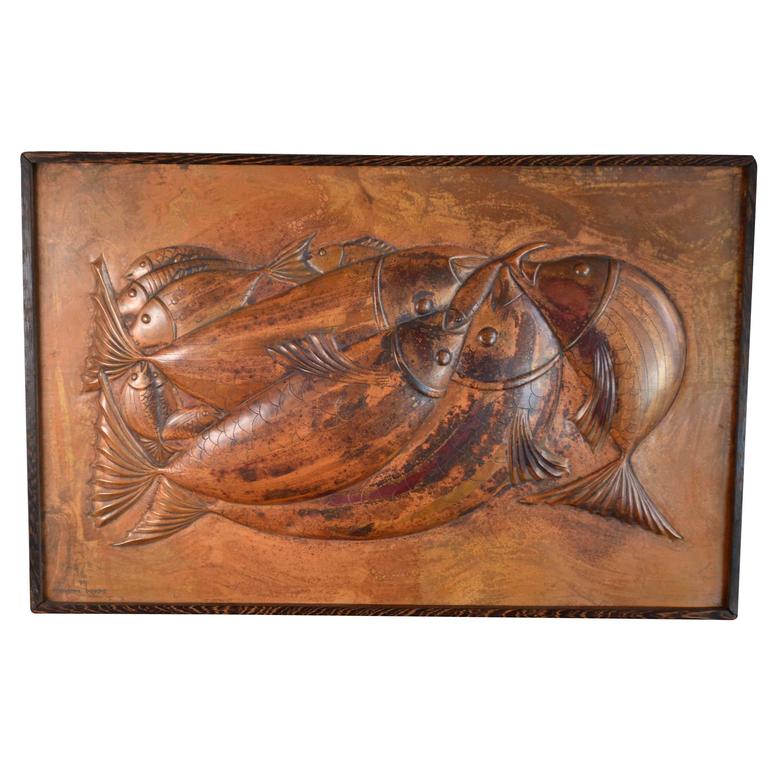 Tshibanda Bondo Copper Fish Relief For Sale at 1stDibs