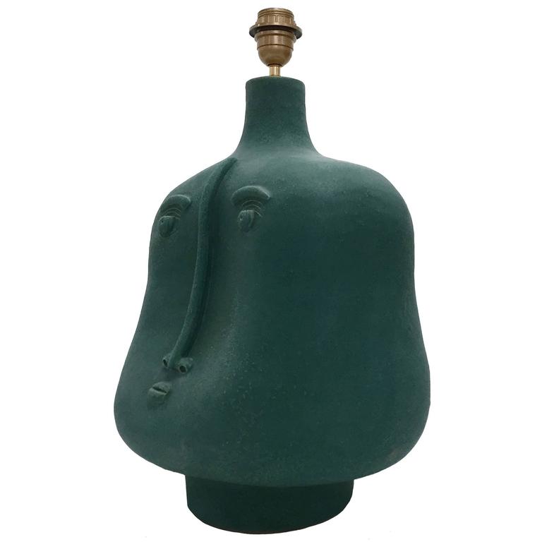 Large French Ceramic Lamp Base Signed by Dalo at 1stDibs