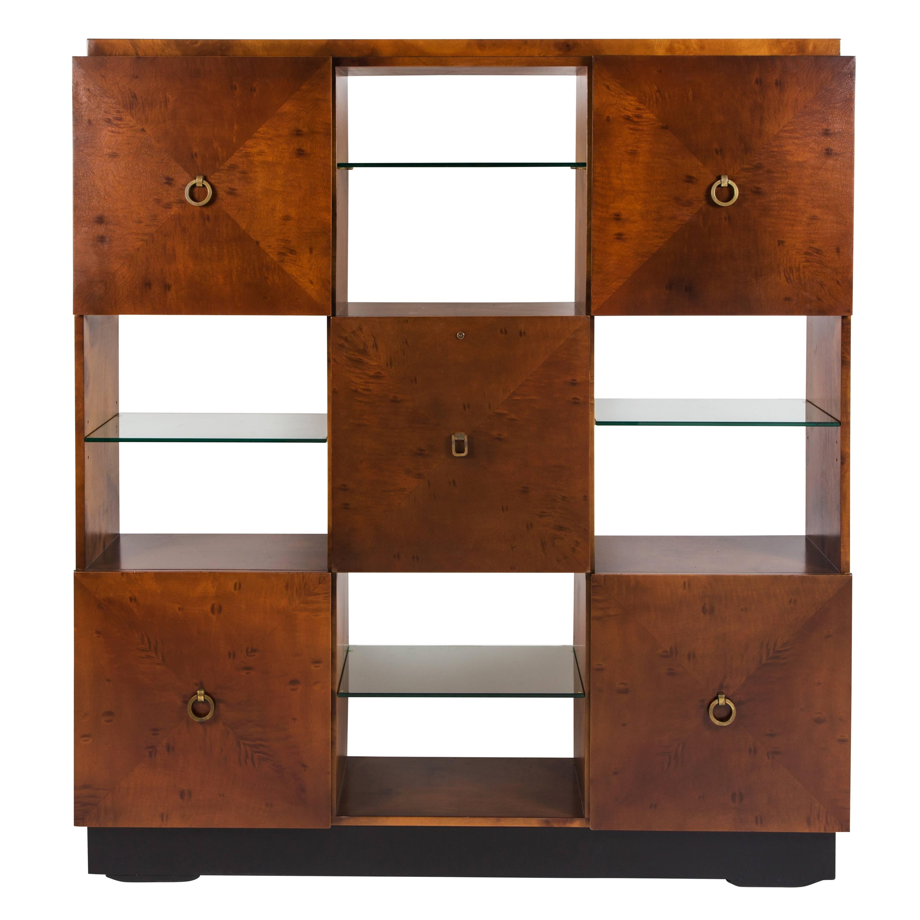 Geometric Cabinet Bookcase with Drop Down Desk by Johan Tapp for Gumps ...