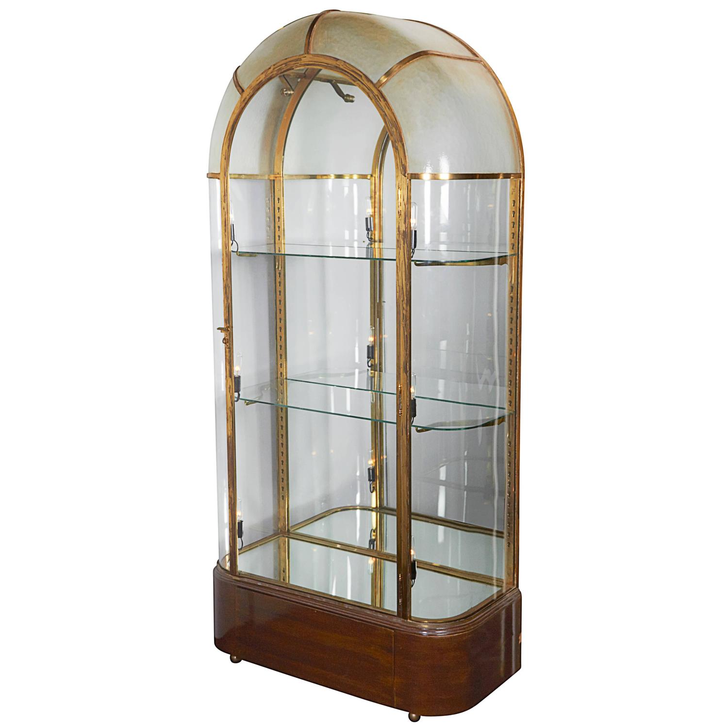 French Art Deco Illuminating Vitrine at 1stdibs