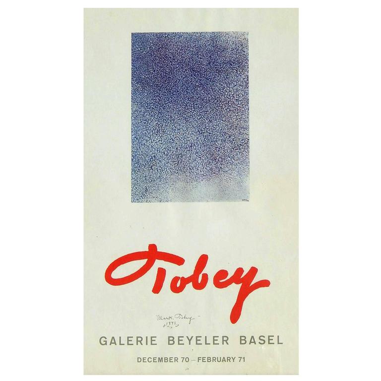 Mark Tobey Artist Signed Poster for the Beyeler Gallery, Basel, 1971 ...