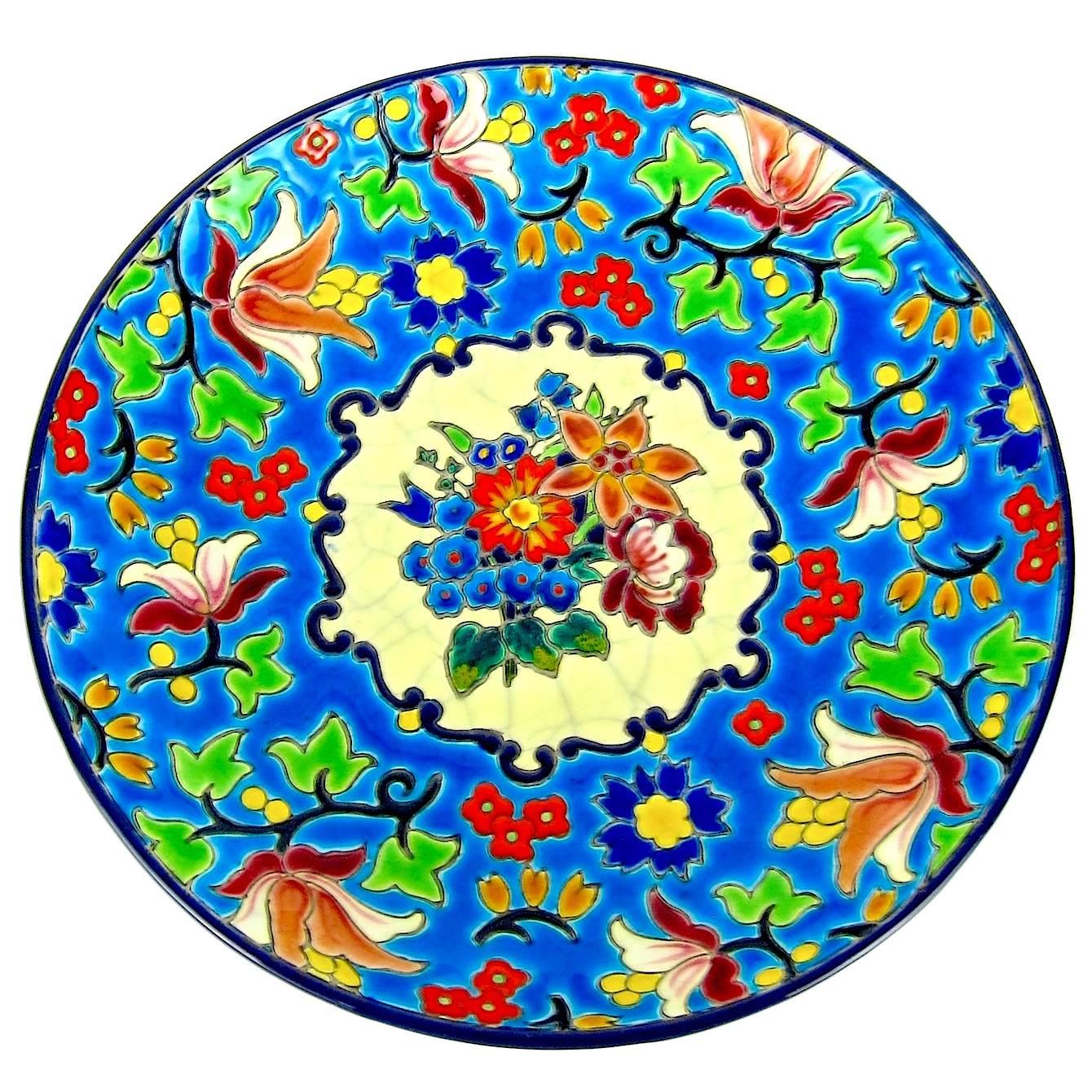 Vintage Emaux de Longwy French Footed Bowl at 1stDibs | emau de longwy ...